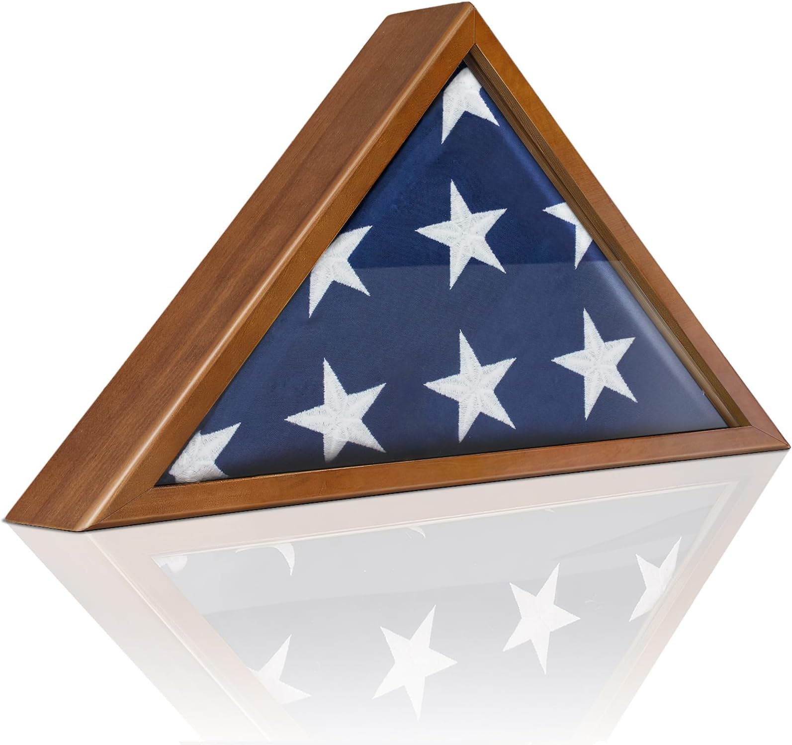 Amazon.com: DisplayGifts Rustic Flag Case - Solid Wood Military ...