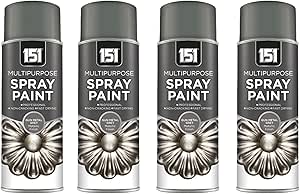DIOXSTAR Gun Metal Grey Spray Paint, Metallic Finish, Fast Drying, Non ...