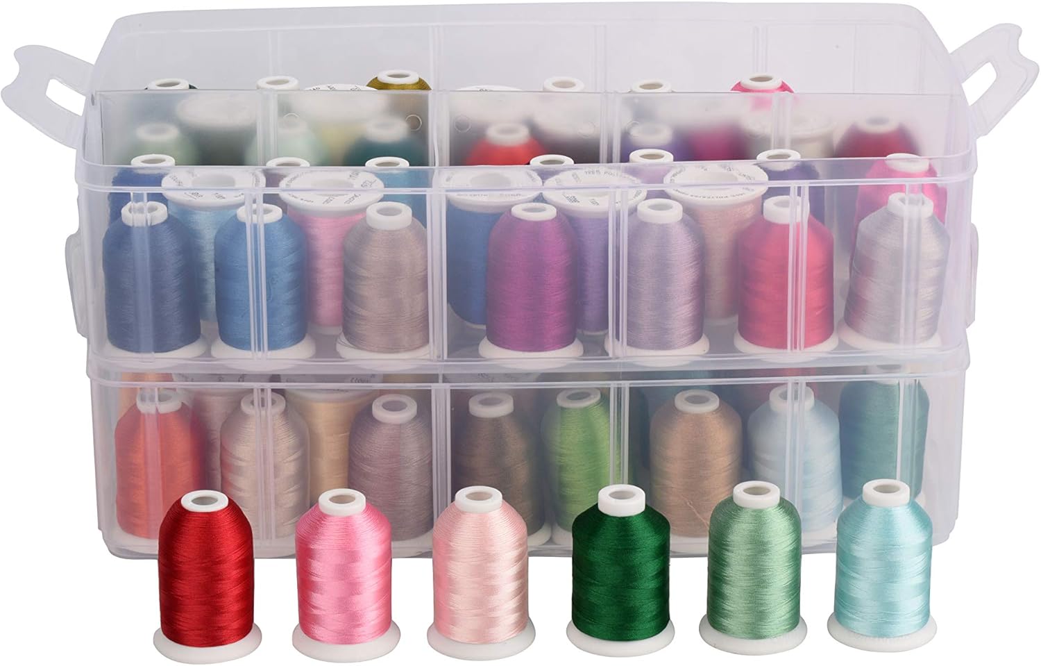 Amazon.com: Simthread Polyester Embroidery Machine Thread 80 Colors ...
