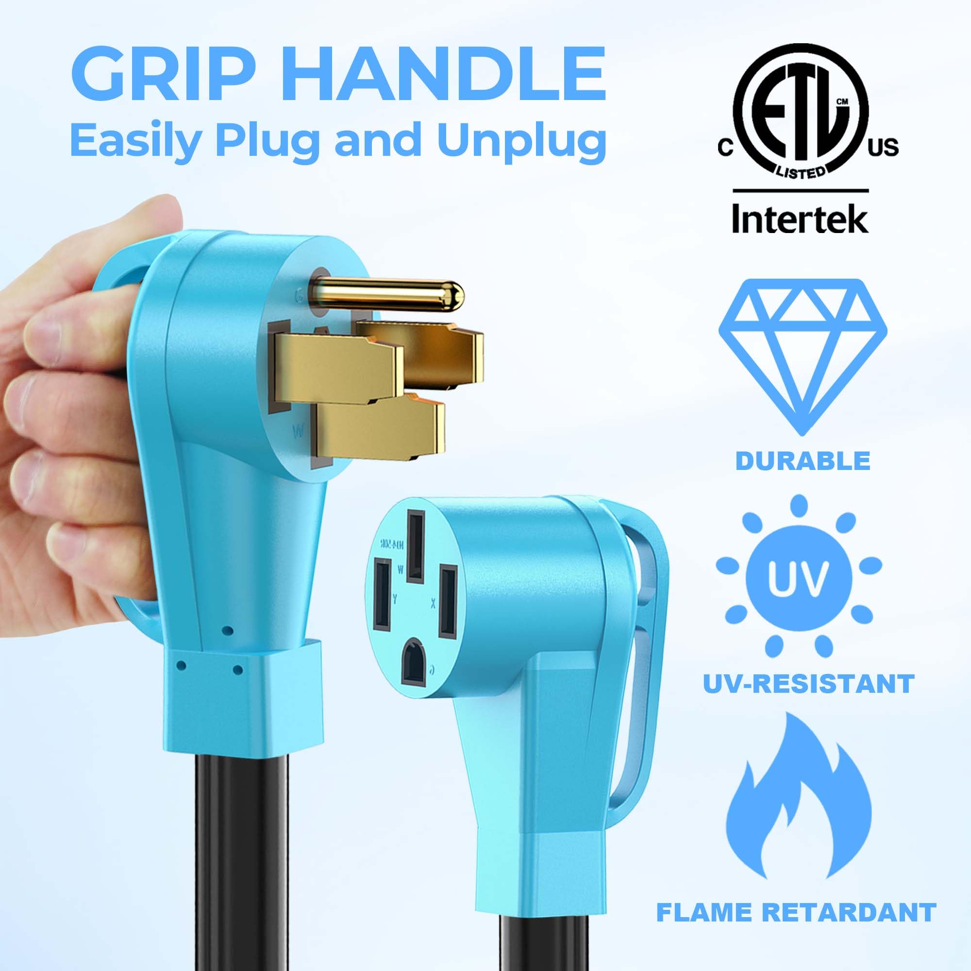 Snapklik.com : CircleCord RV Y Adapter Cord 50 Amp To Two 50 Amp, NEMA ...