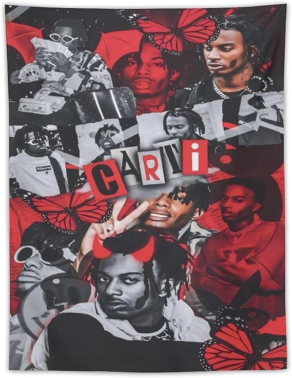 Amazon.com: Rap Playboi Music Carti Tapestry, Sports Poster For Room ...