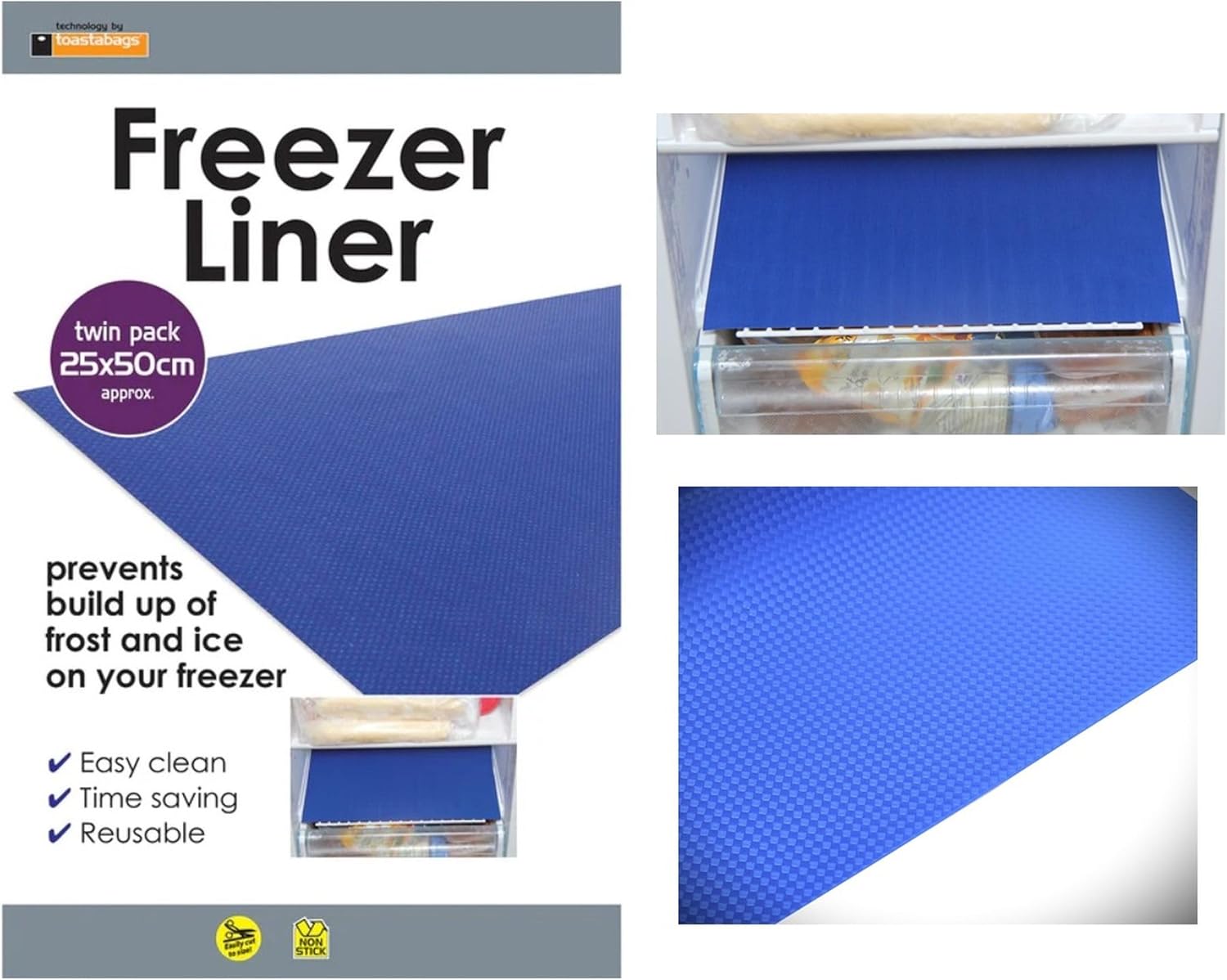 Toastabags Freezer Liner, pack of 2, frost mat. Prevents build up of ...