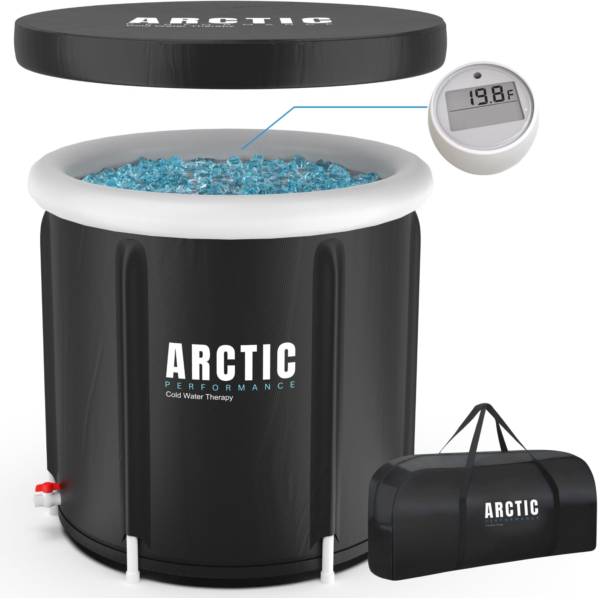 Ice Bath Tub - Large Portable 360L Outdoor Cold Water Therapy Pool for ...