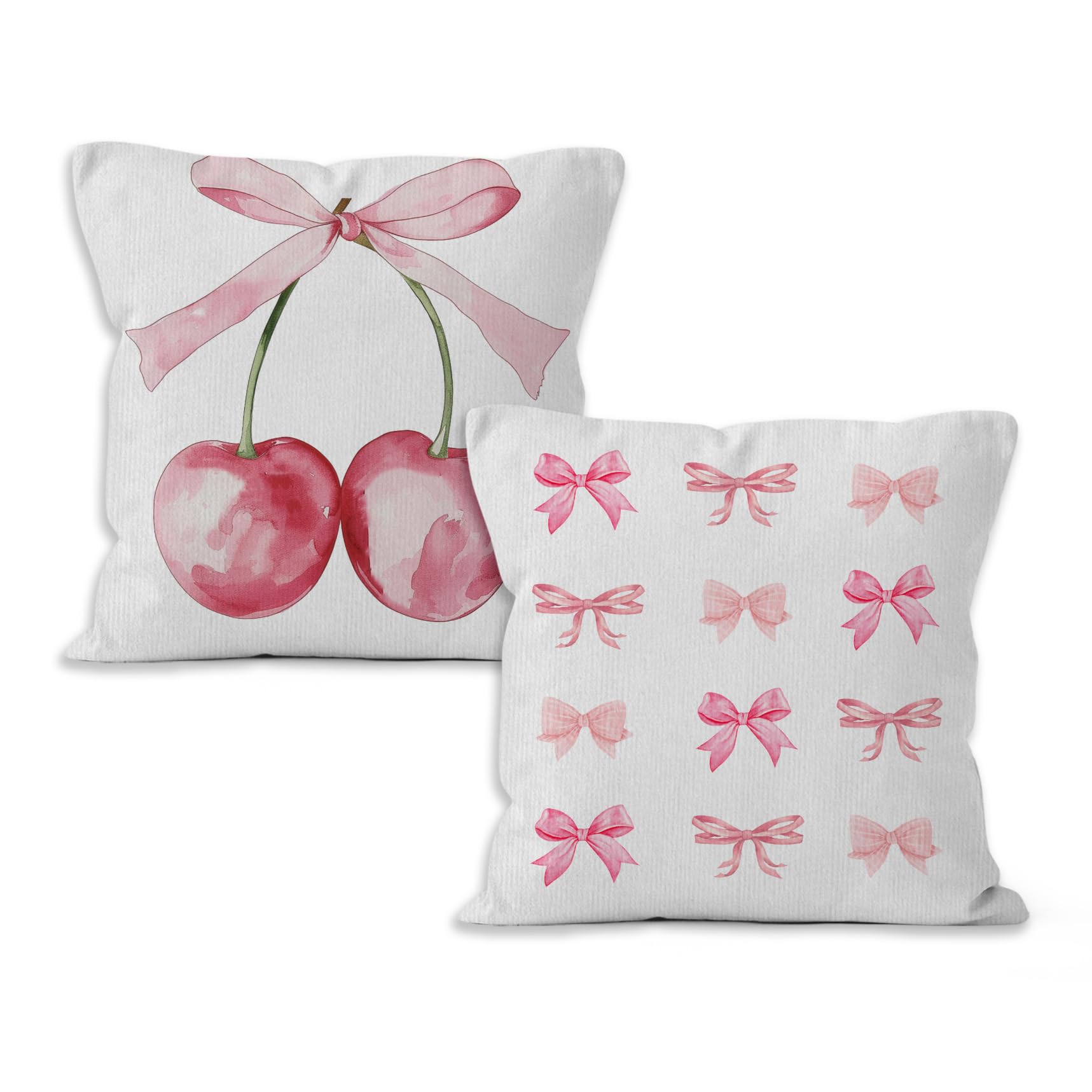 Amazon.com: VRW Pink Bow Throw Pillow Covers, Coquette Pillow Covers ...