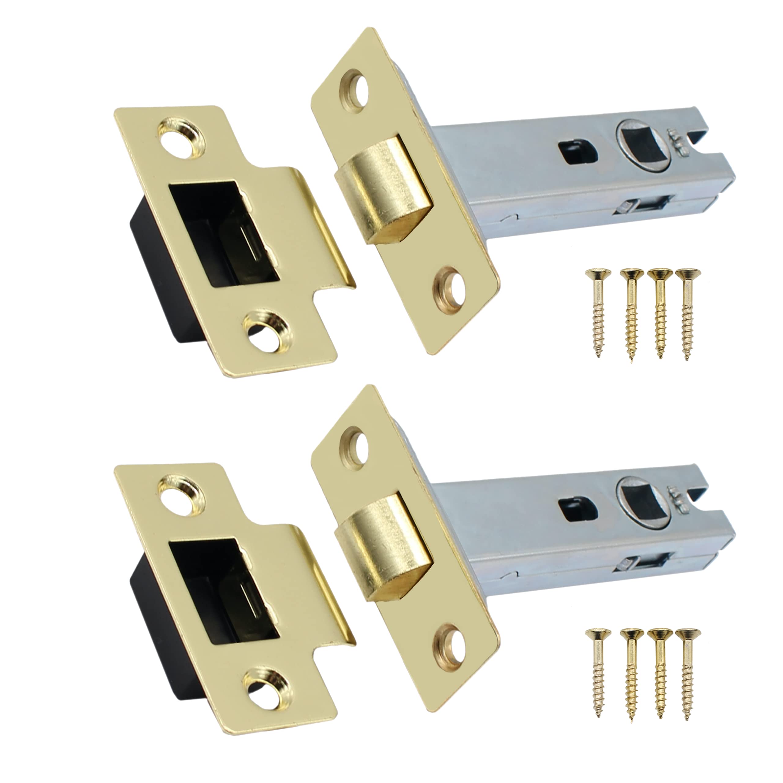 Tubular Latches Mortice Door Latch | Brass Plated | 3 Inch / 78mm ...