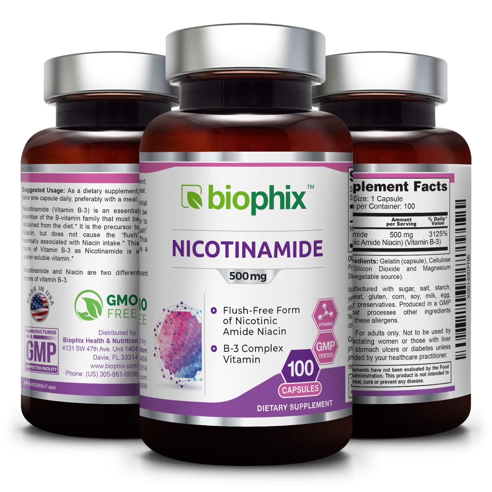 B-3 Nicotinamida 500 mg 100 c...B00YF2GMQA | Encarguelo.com