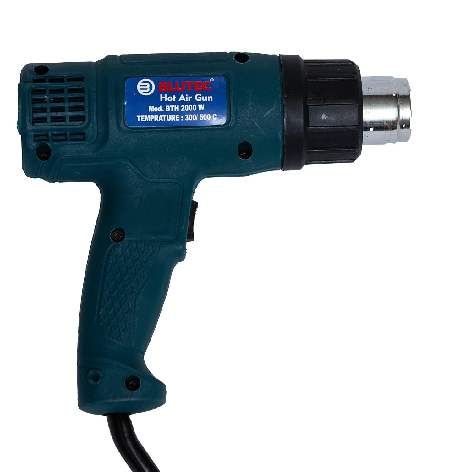 BLUTEC Heat Gun BTH-2000, 2000W, Copper Armature, 300°C/500°C, 220V ...