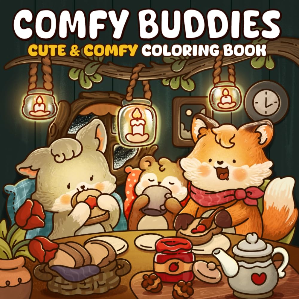 Comfy Buddies: A Coloring Book Featuring Comfy Animal Buddies and ...