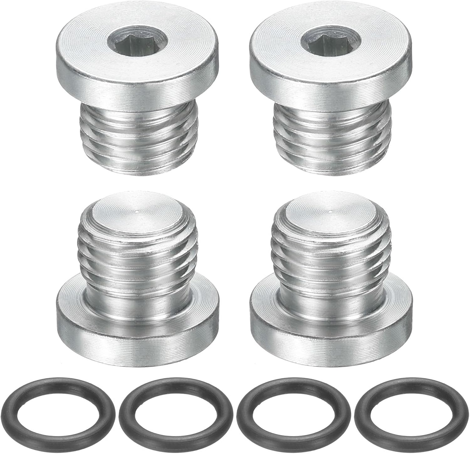 Amazon.com: uxcell 4Pcs SAE 3/8-24 UNF Inner Hex Head Pipe Fitting Plug ...