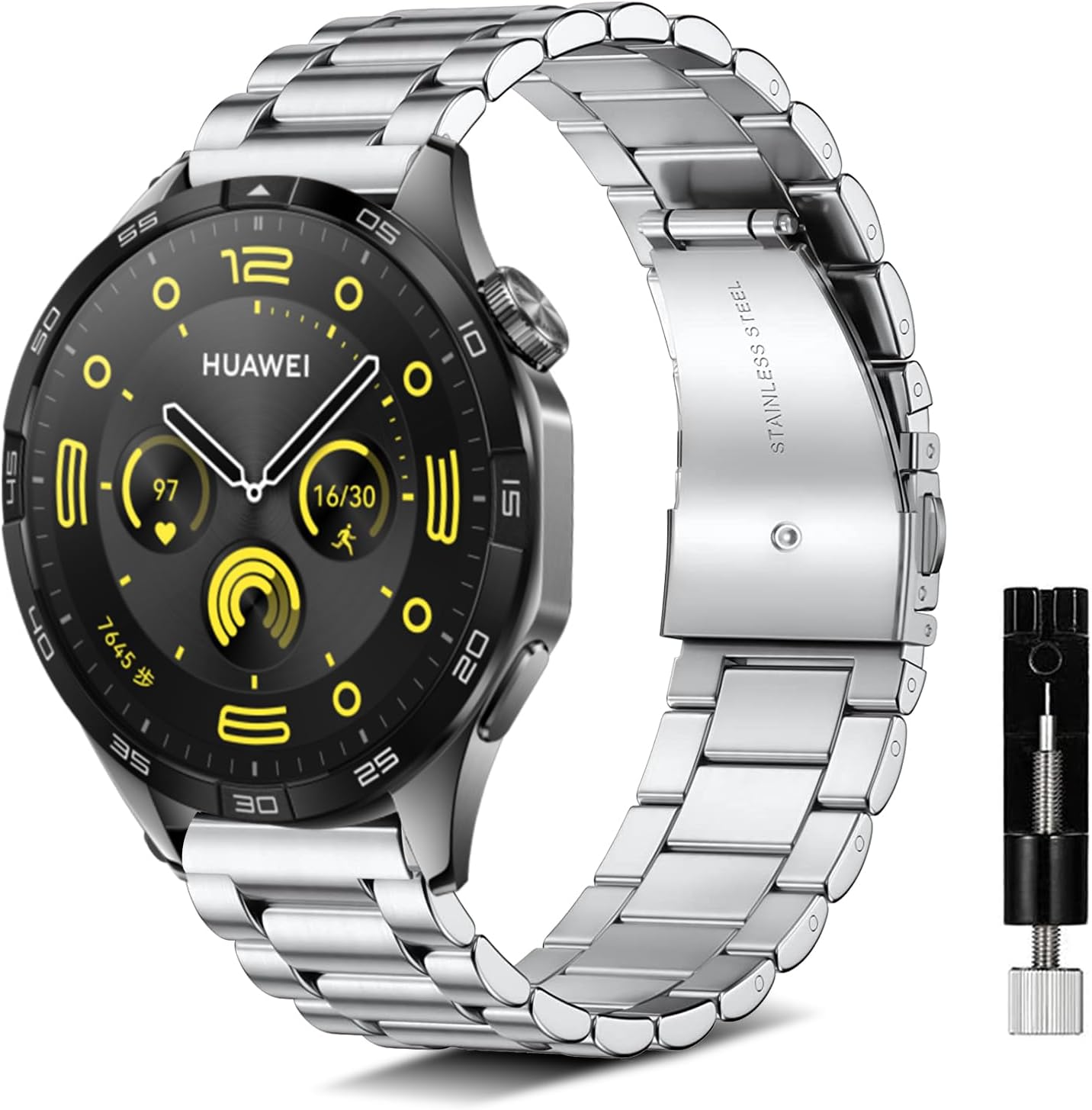 Amazon.co.jp: [NicMool] バンド 22mm For Huawei Watch GT 5 Pro/GT 5/GT 4/GT 3/GT 2（46mm） 交換バンド ステンレス ...