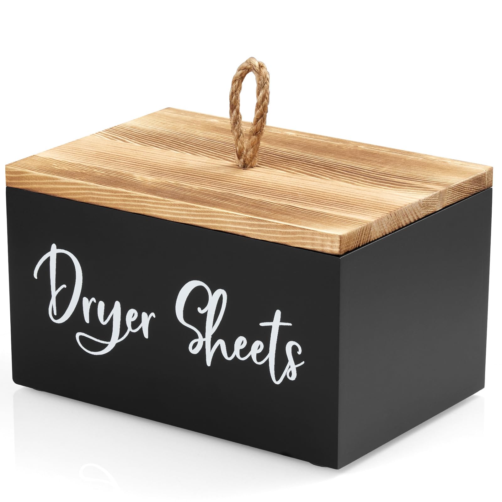 Amazon.com: Dryer Sheet Holder, Wooden Laundry Sheets Container ...