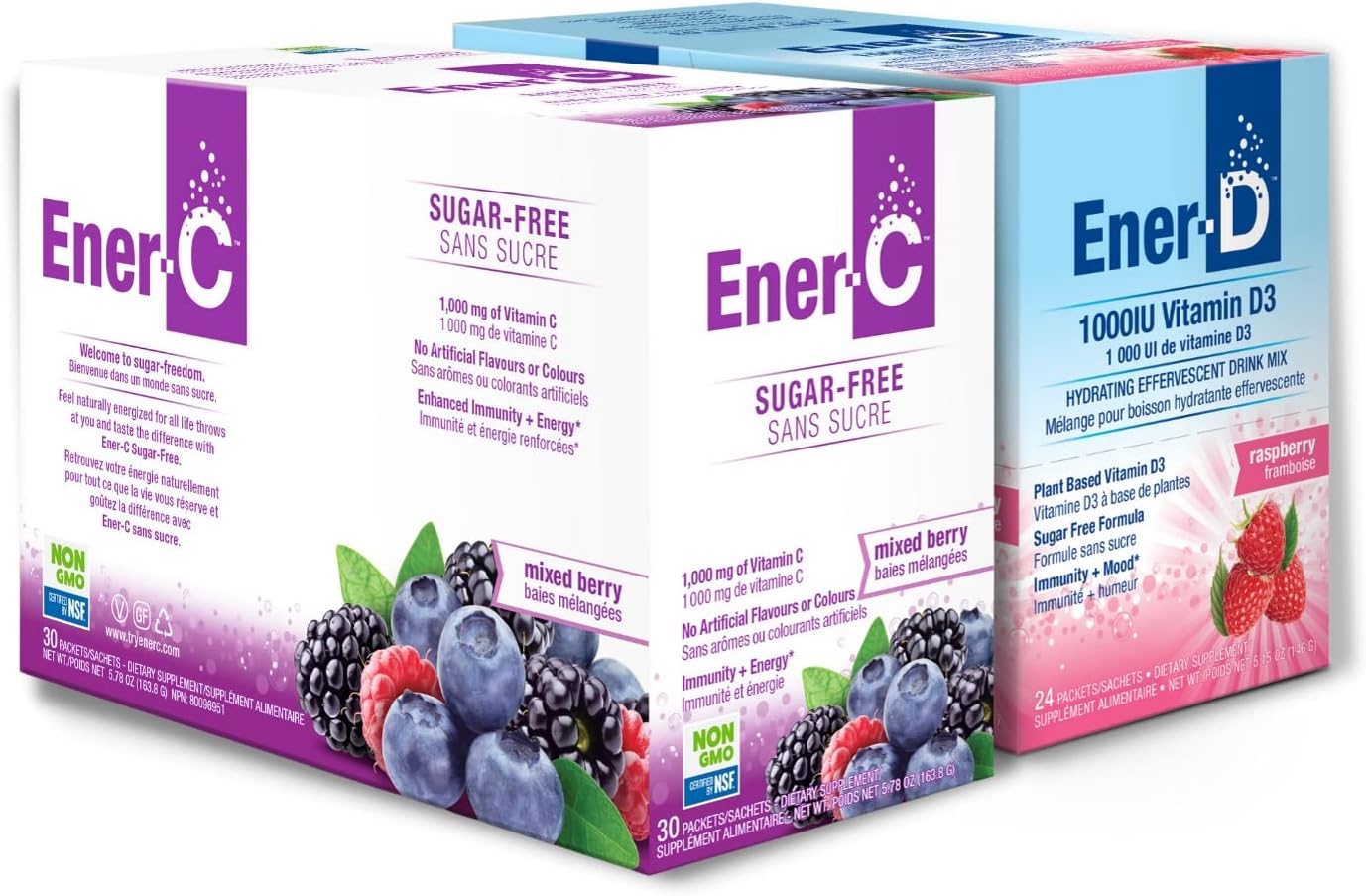 Amazon.com: Ener-C Sugar Free Mixed Berry and Ener-D Sugar Free ...