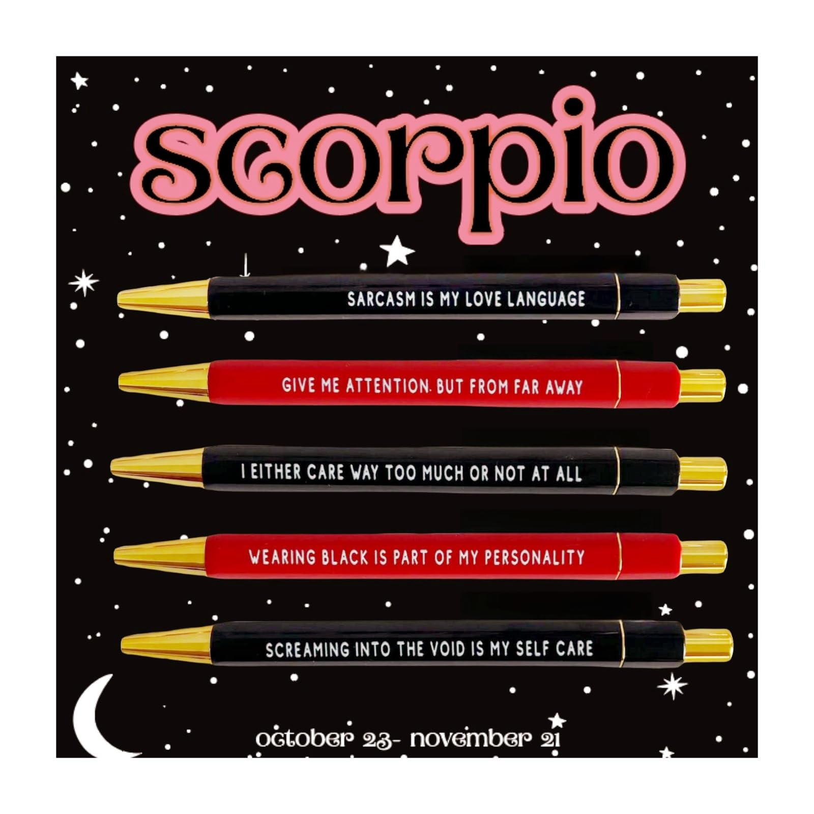 Amazon.com : Jxueych 5 Pack Scorpio Ballpoint Pens, Funny Humorous ...