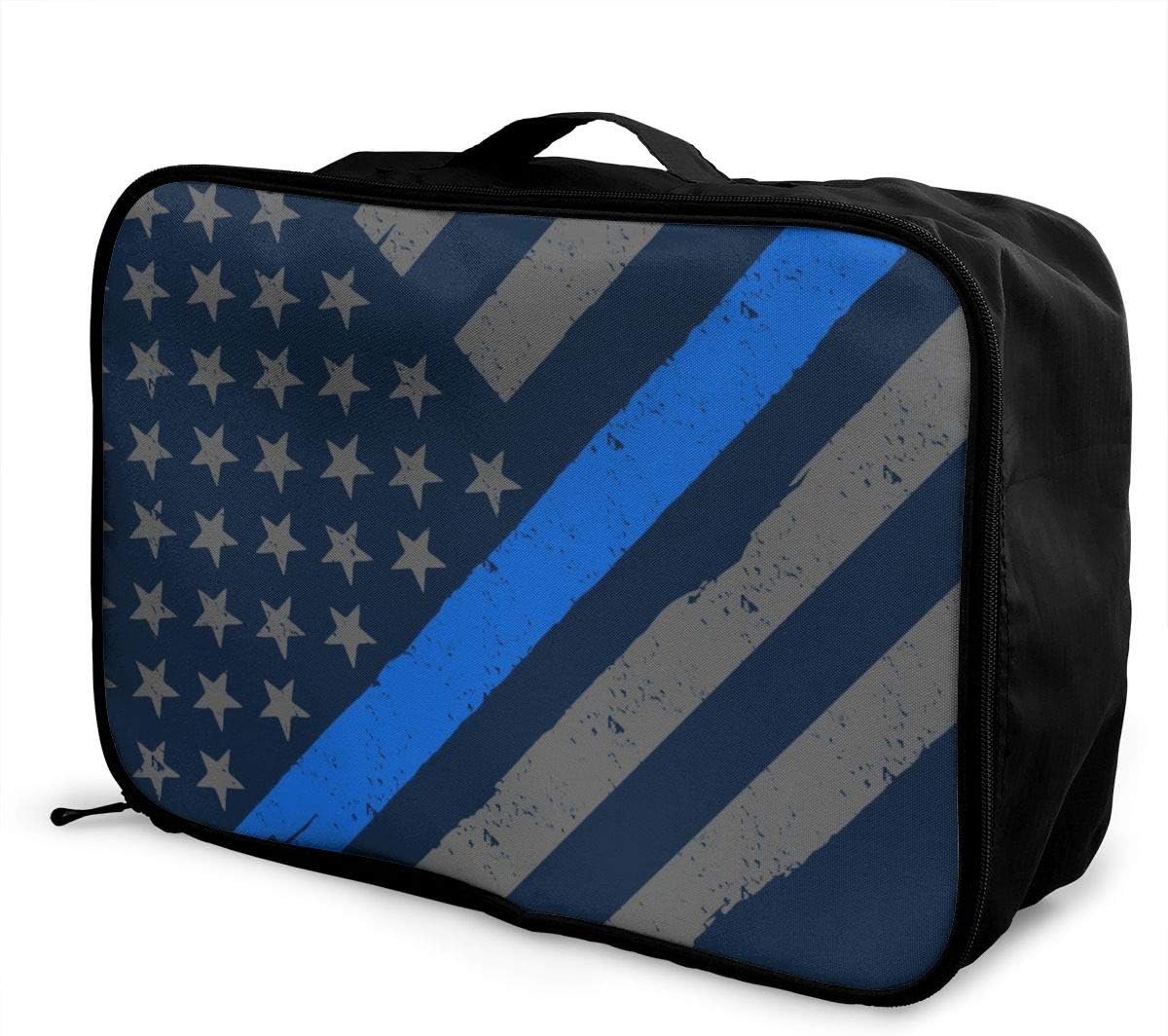 Amazon.com: HongyeMao Retro Police Officer Flag Portable Luggage Duffel ...