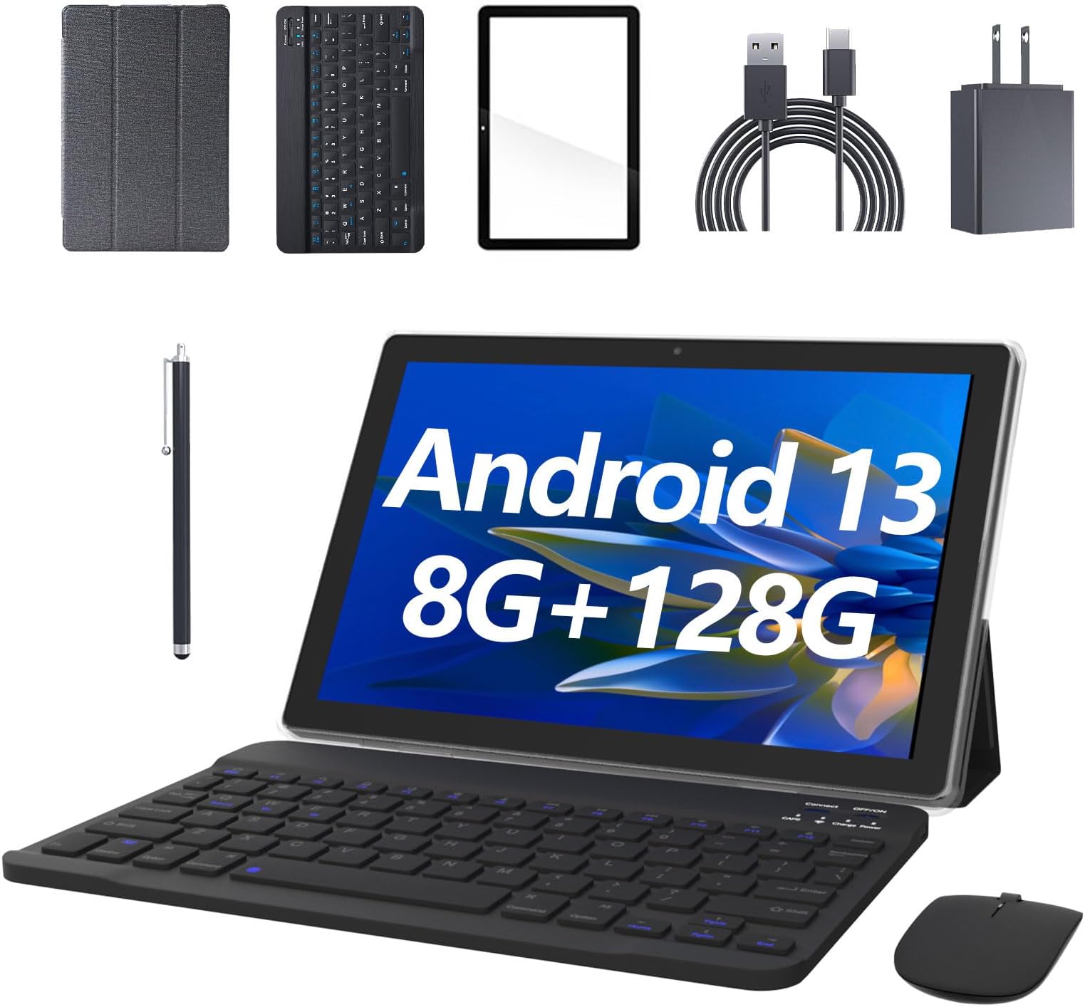 Amazon.com : Tablet with Keyboard Android 13 Tablets 2 in 1 Tablet 12GB ...