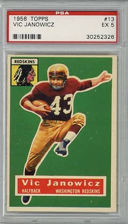 Amazon.com: 1956 Topps #13 Vic Janowicz PSA 5 EX SP Redskins ...