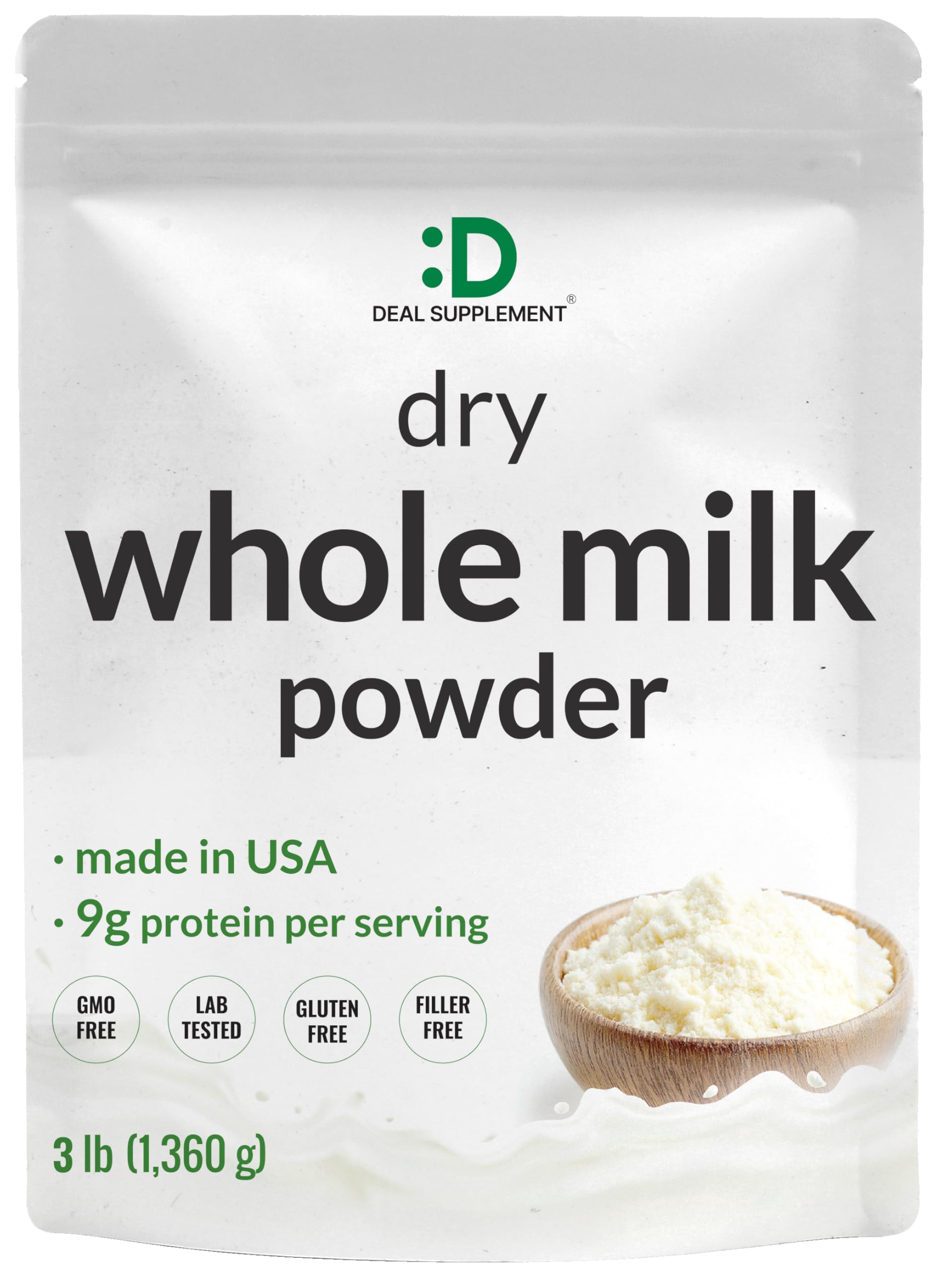 Amazon.com : Dry Whole Milk Powder, 3lbs – Natural Pasture Raised ...
