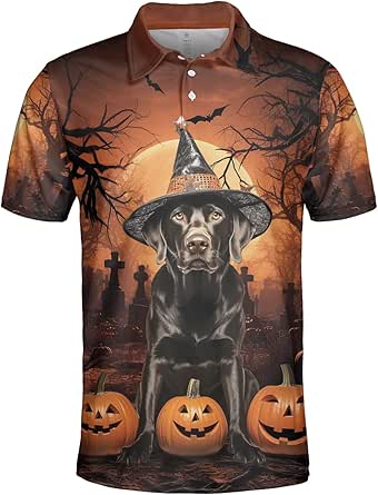 Amazon.com: Halloween Polo Shirts for Men Women - Mens Polo Shirts ...