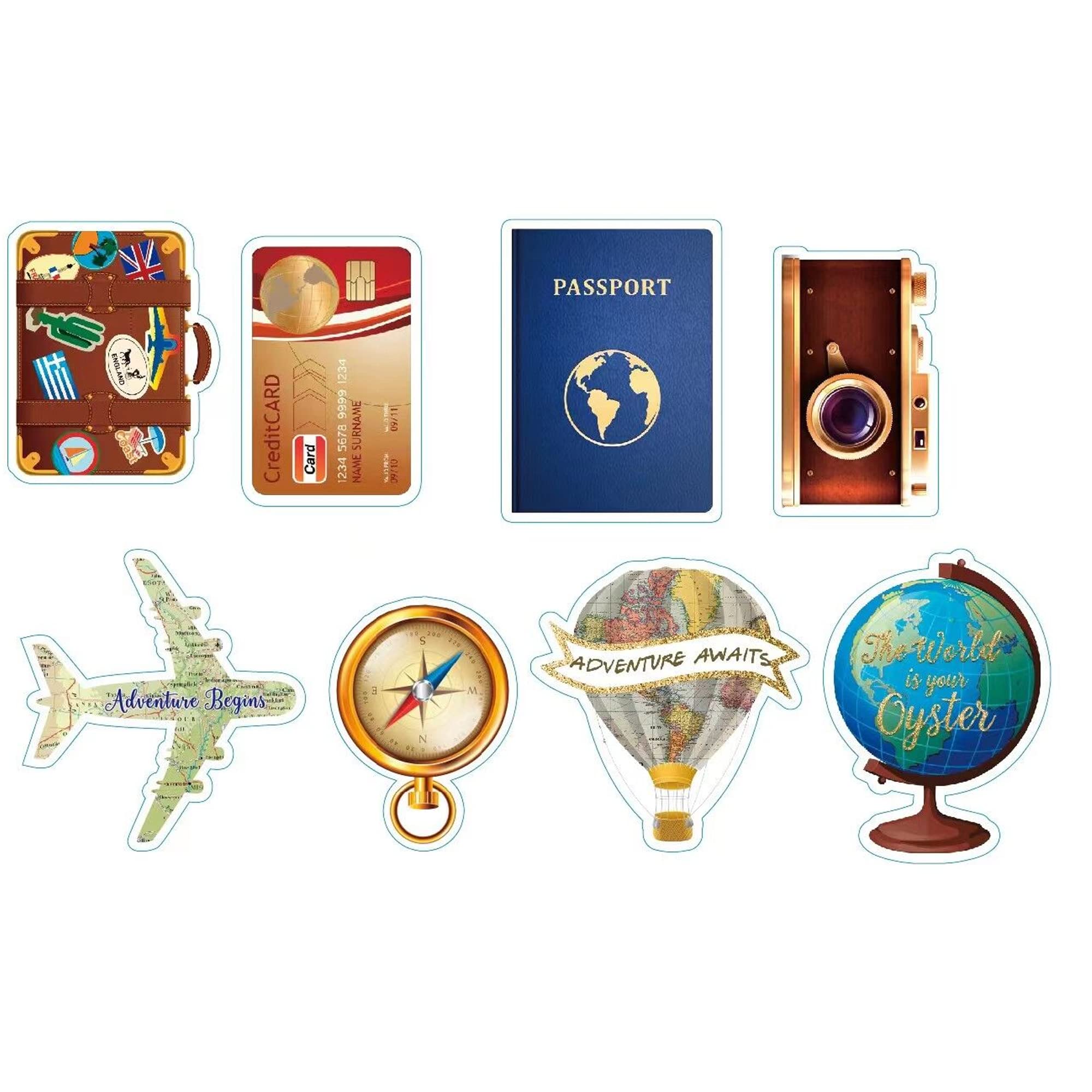 Buy Haconba 32 Pieces Travel Themed Centerpieces Adventure Begins ...