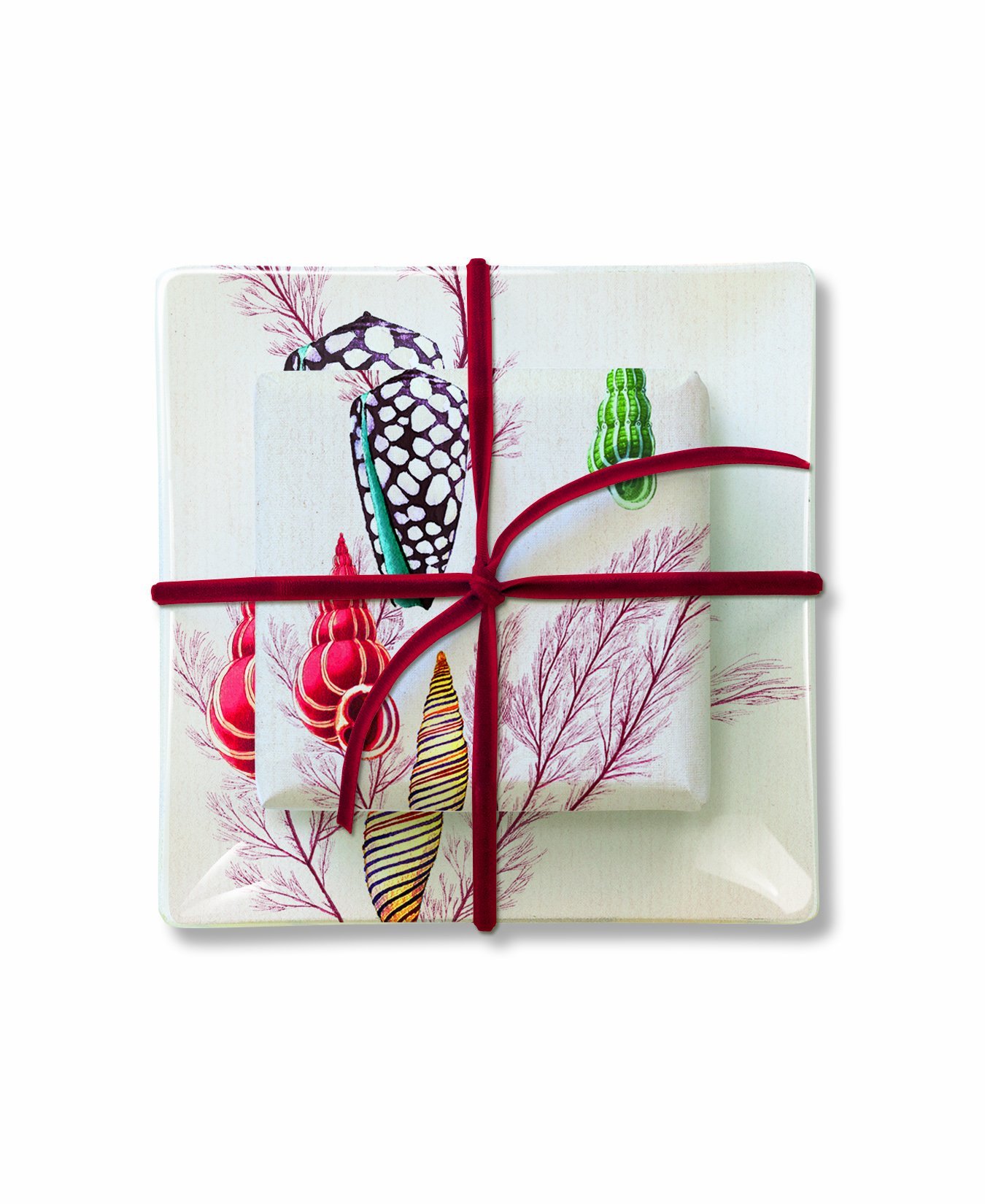 Amazon.com: Fringe Studio Tray and Soap Set - Red Shell : Home & Kitchen