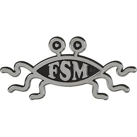 Amazon.com: FSM Jolly Pirate Fish Plastic Auto Emblem - [Silver][4 1/4 ...