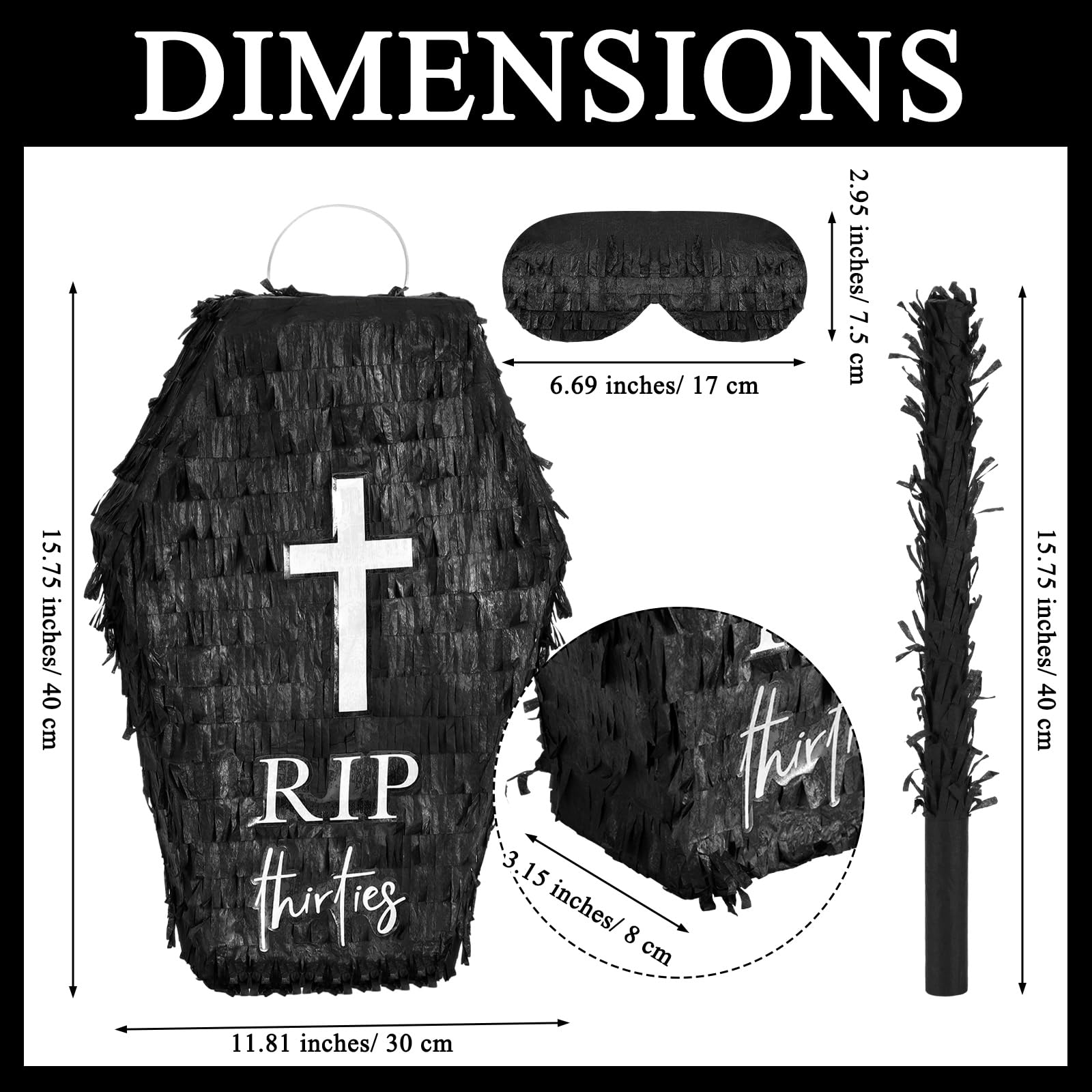 40th Birthday piñatas with Stick Blindfold Death to My 30s piñatas 16 ...