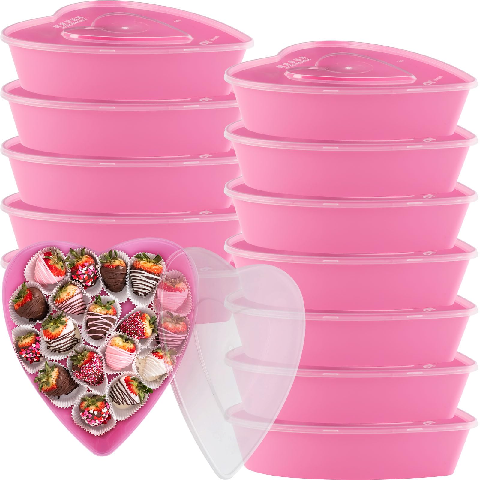 Amazon.com: Yerliker 24 Pieces Valentine's Day Heart Shaped Storage ...