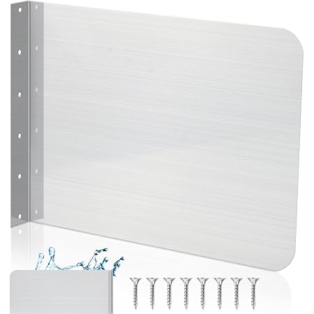 Amazon.com: Stainless Steel Side Splash Guard Stainless Steel Wall ...