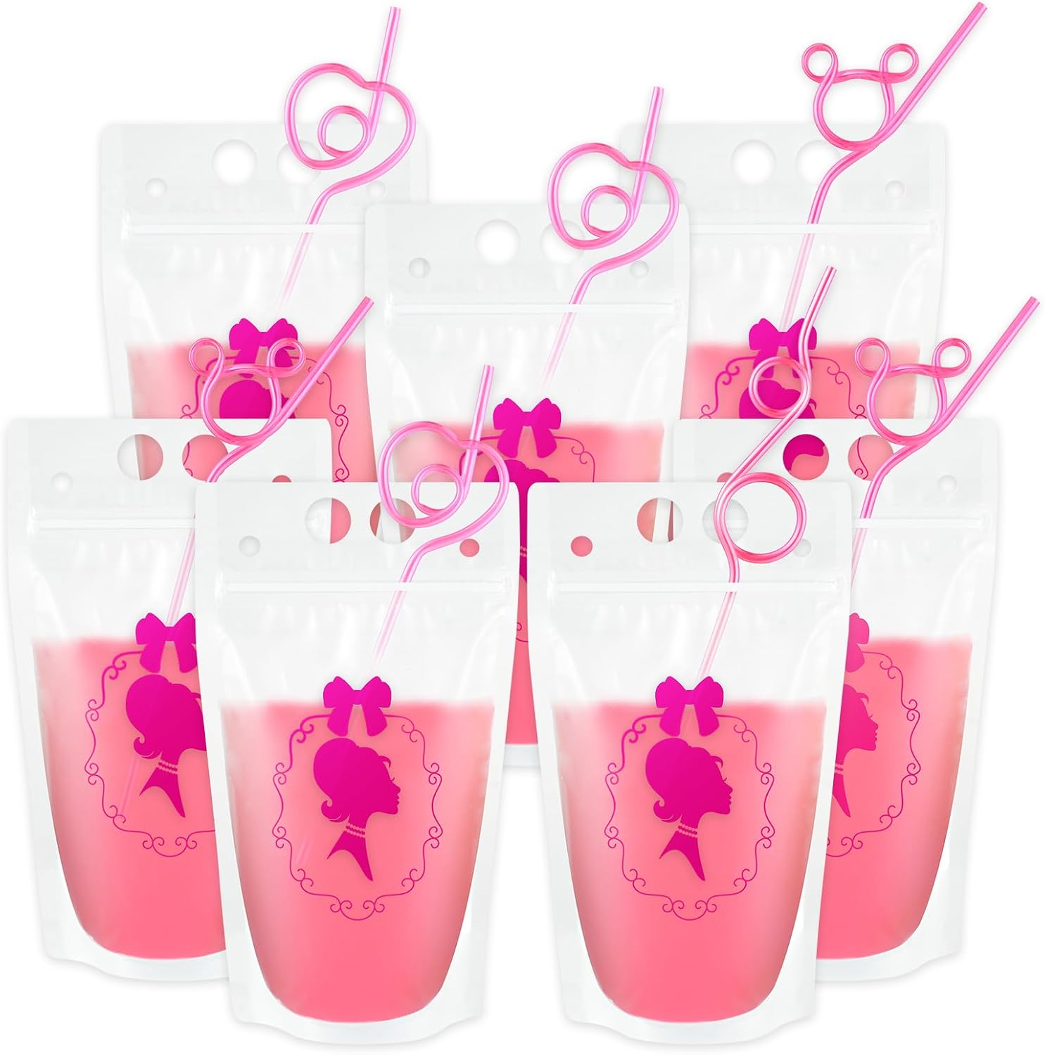 Amazon.com: SMAODSGN 12 Pieces Princess Drinking Bag Pouches with ...