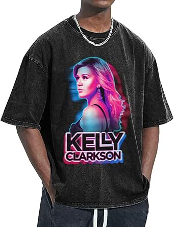 Kelly Music Clarkson Shirt Men's Graphic Shirt Unisex Oversized T-Shirt ...