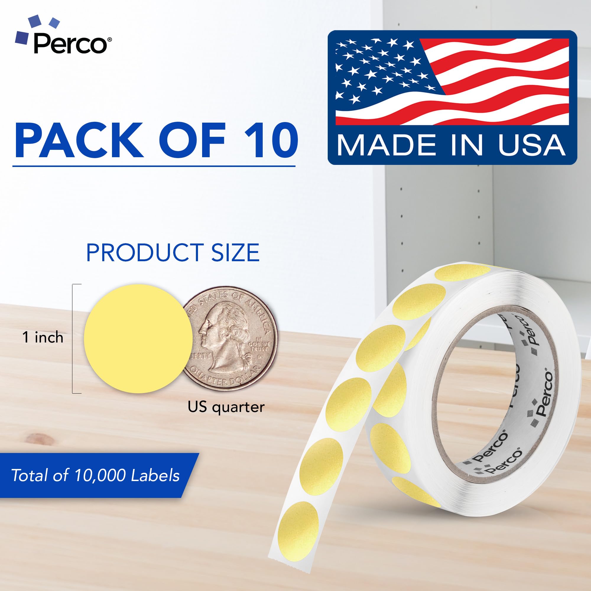 Snapklik.com : Perco Metallic Gold 1-Inch Perforated Circle Dot Sticker ...
