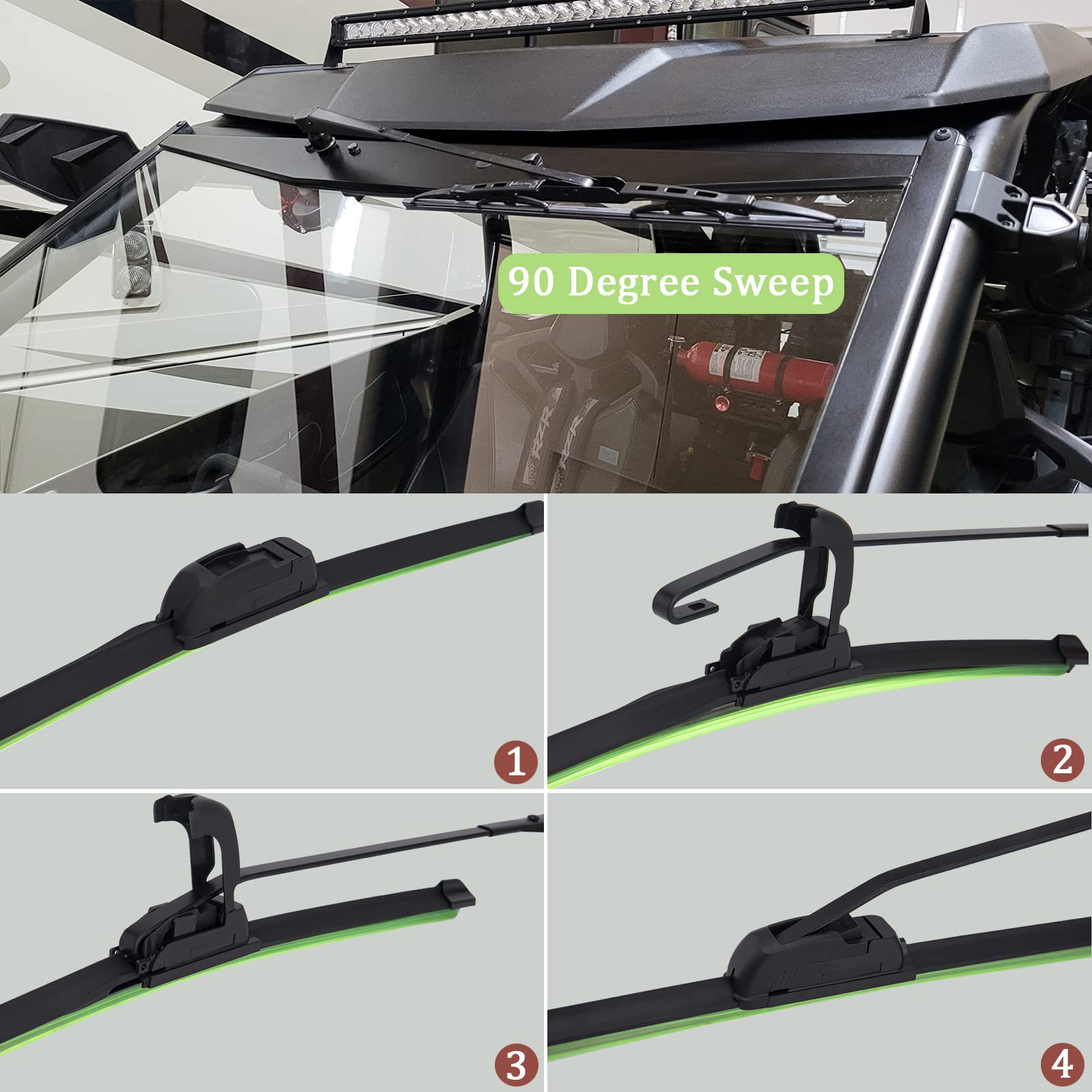 Snapklik.com : Electric UTV Windshield Wiper Kit, Universal Windshield ...
