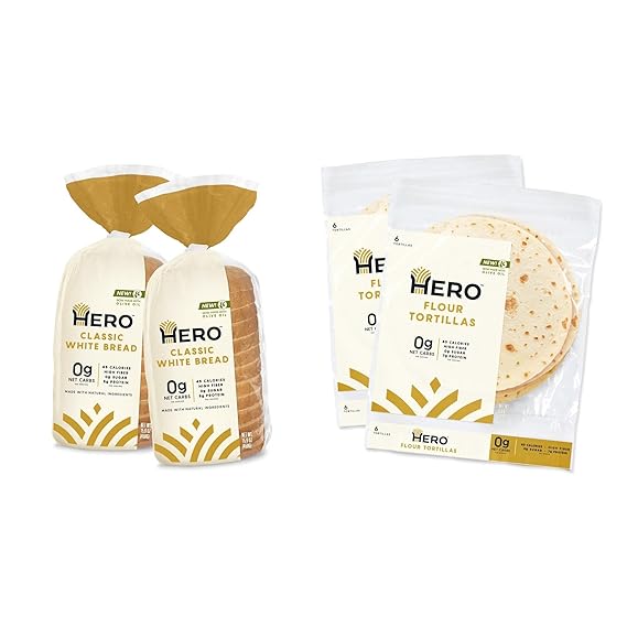 Amazon.com: Hero Favorites Bundle — 0g Net Carb White Bread, 0g Net ...
