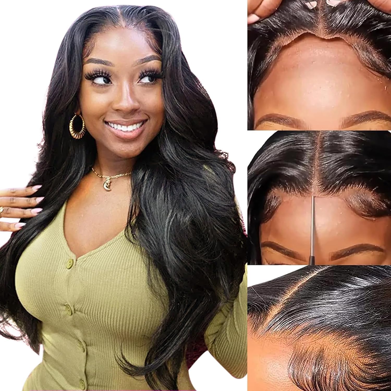 Wear And Go Glueless Wigs Human Hair Pre Plucked Pre Cut 4x4 Lace ...