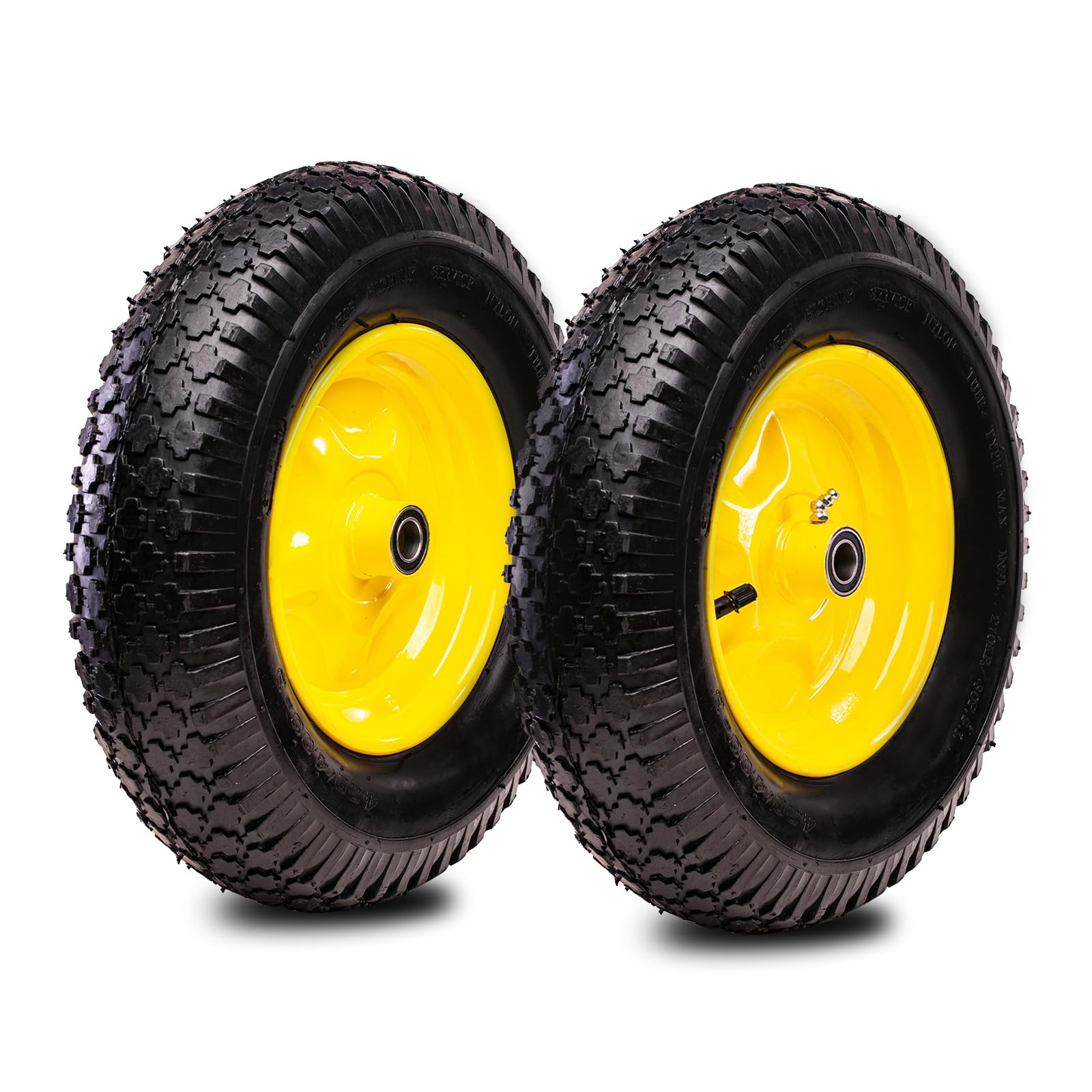 Amazon.com: Taifa 16 Inch 2 PCS Rubber Pneumatic Replacement Tires and ...