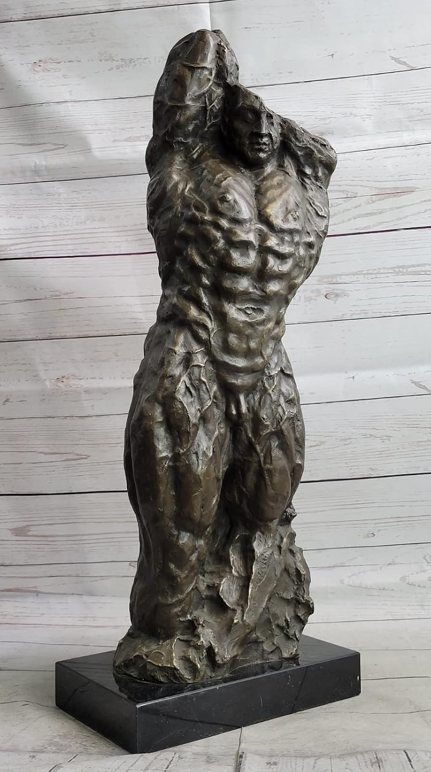 Amazon.com: EUROPEAN BRONZE Nude Muscular Male Posing Sexy Gay Interest ...