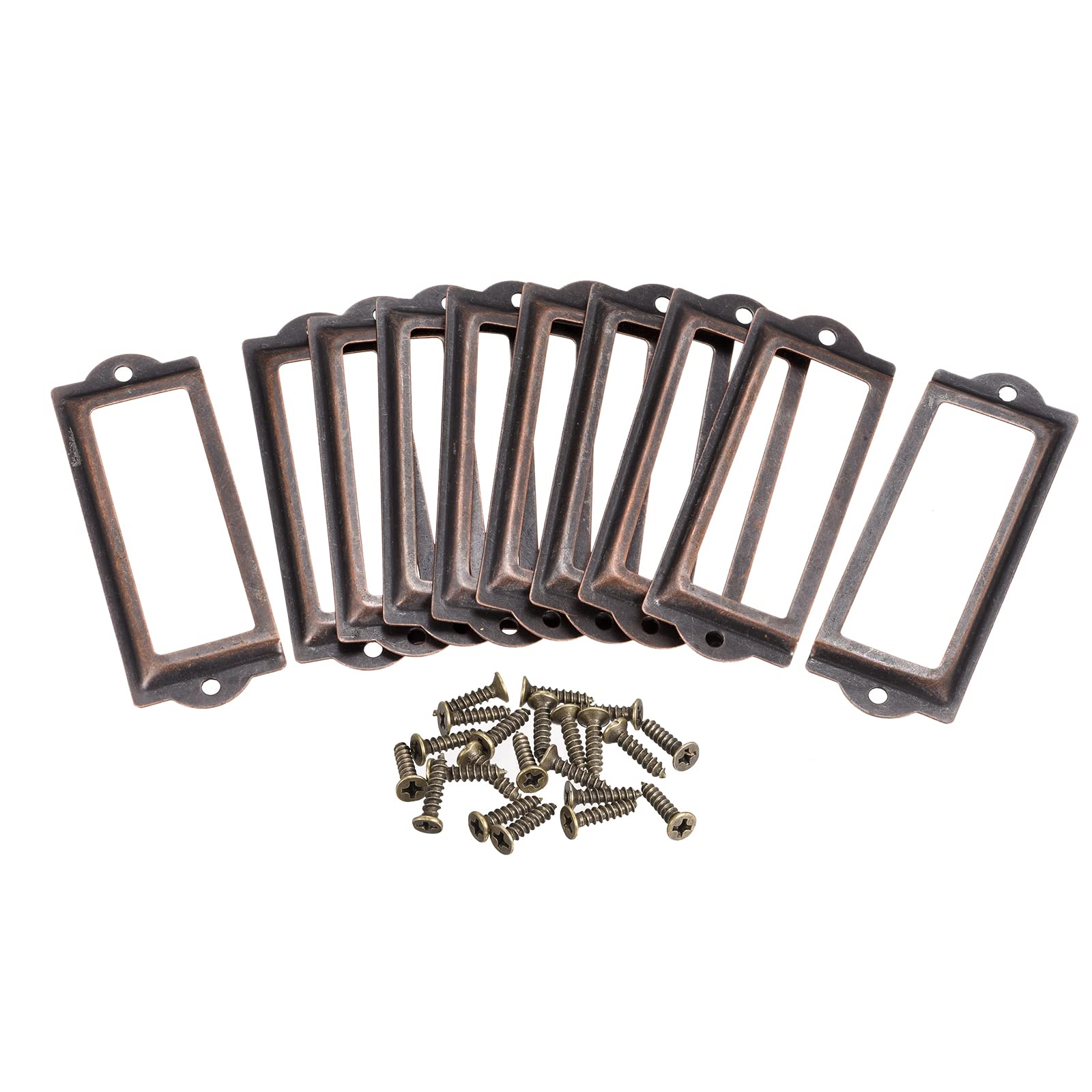 Amazon.com : uxcell Metal Label Holders, 83x30mm 10pcs File Name Card ...