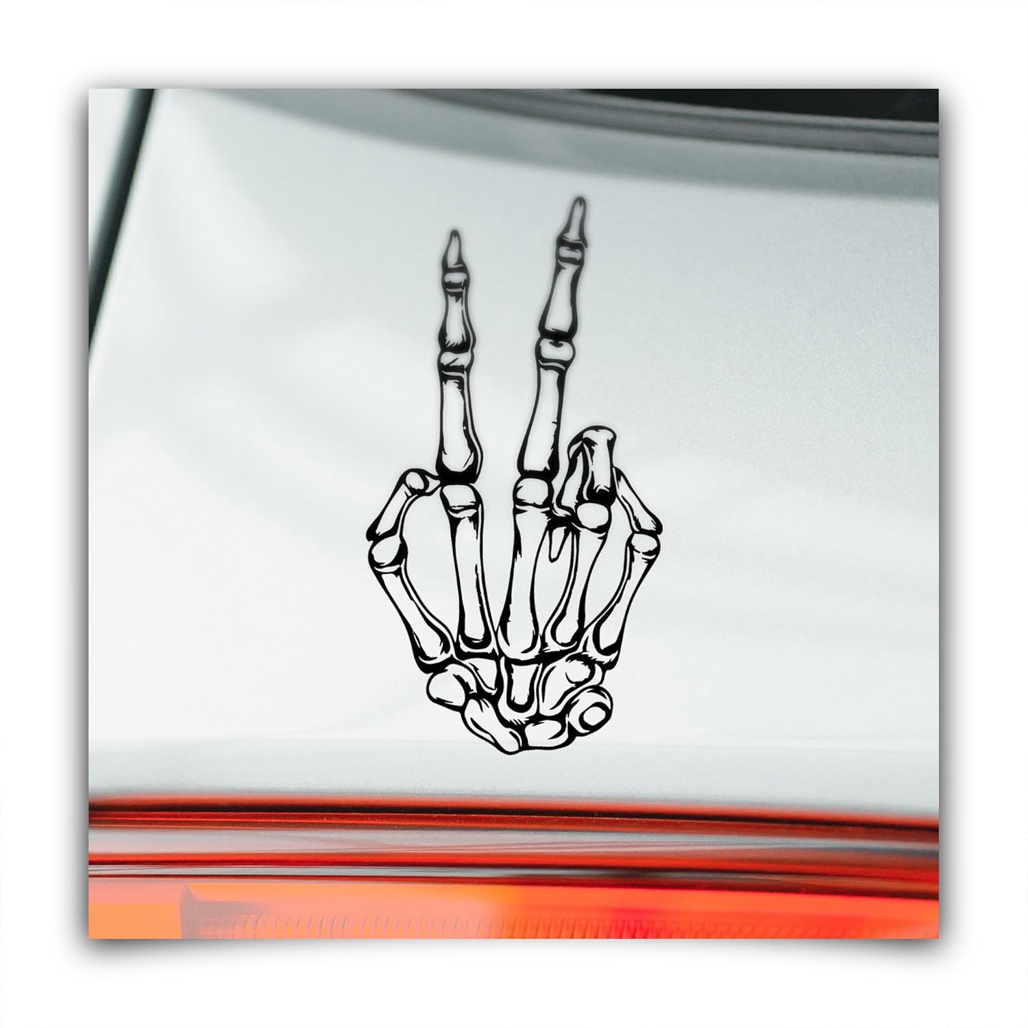 Amazon.com: Skeleton Peace Sign Fun Funny Car Stickers & Decals ...