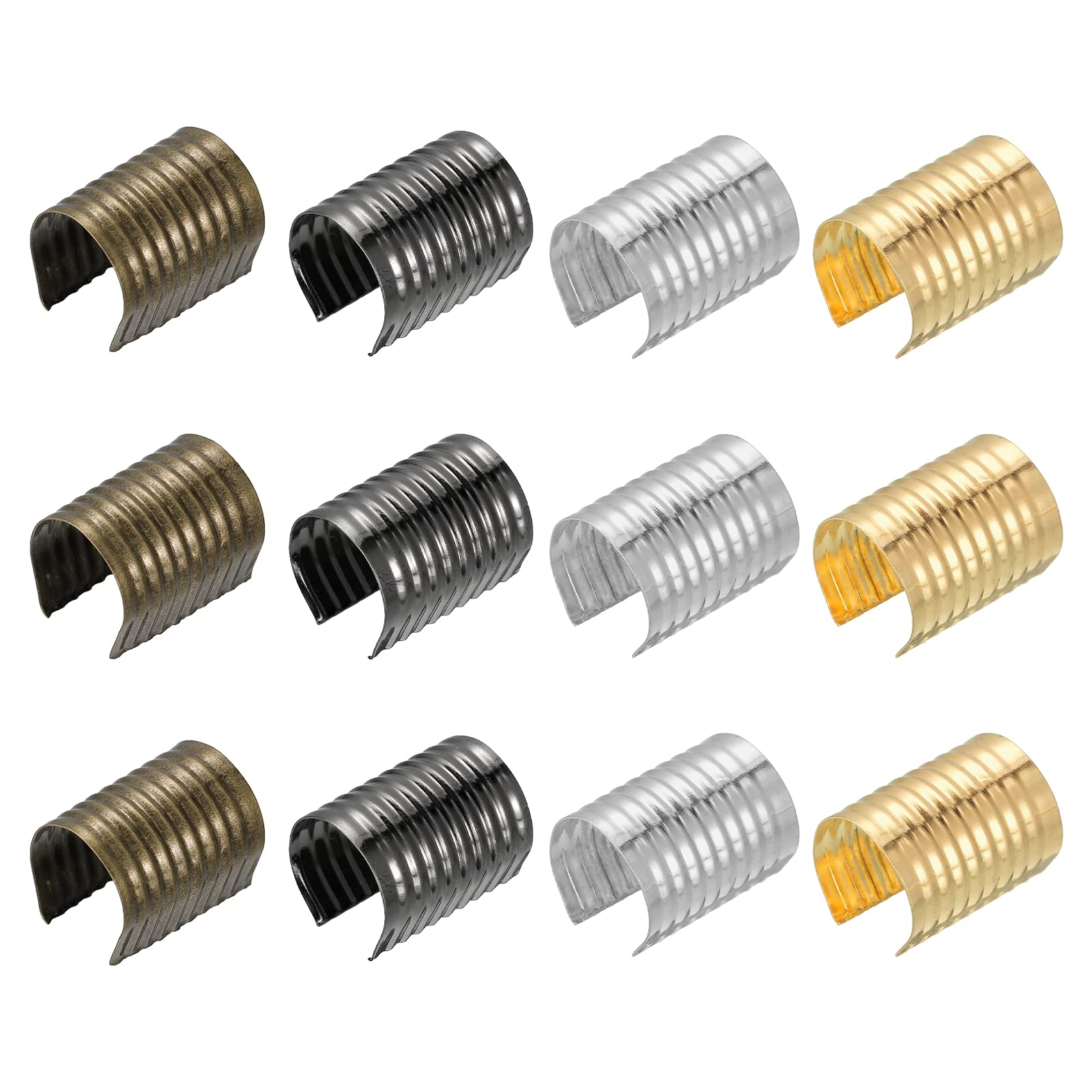 Amazon.com: uxcell 160Pcs Leather Rope Clips, 12x16mm Foldable ...