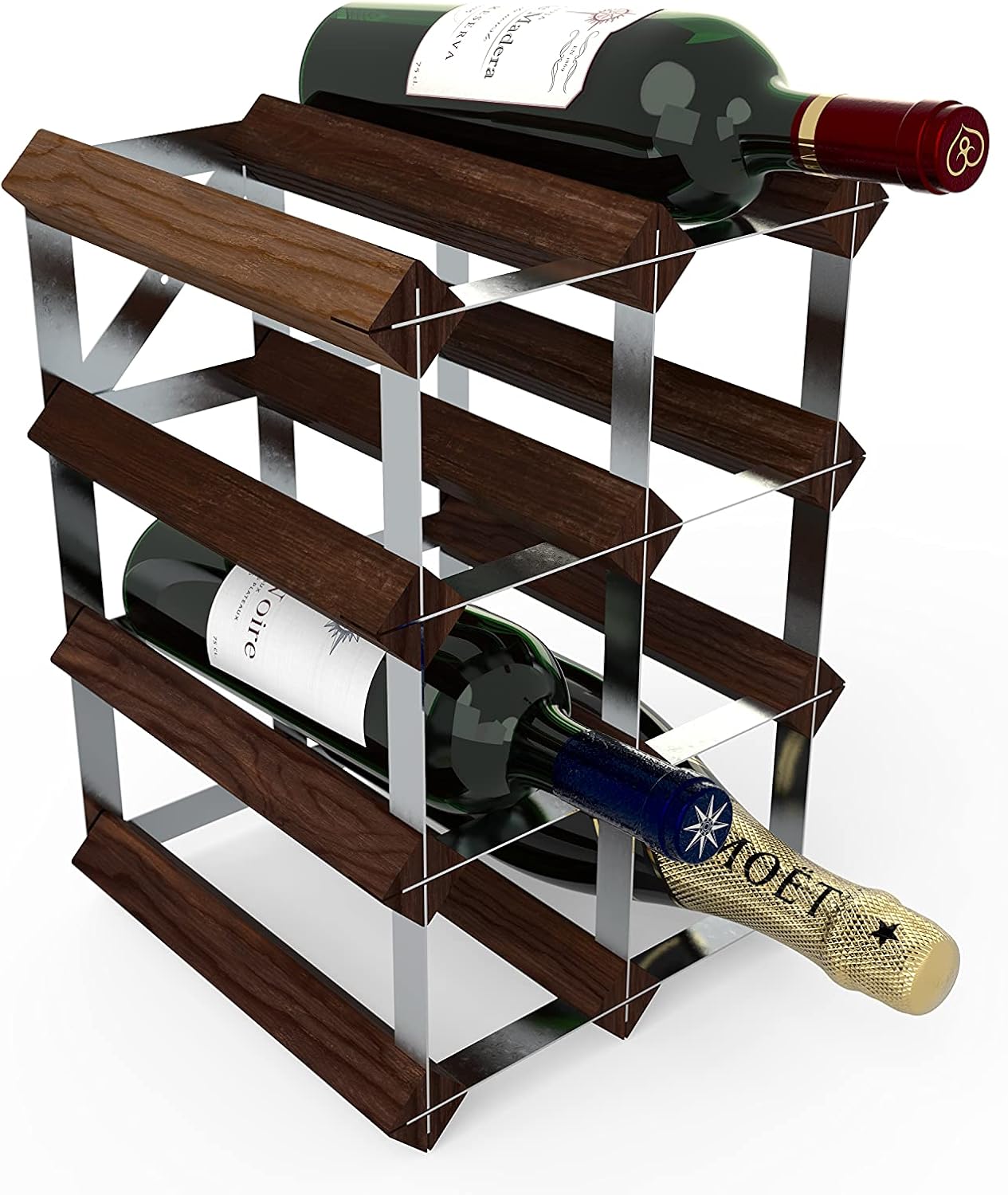 RTA 9 Bottle Traditional Wine Rack-Kit-Dark Pine (FSC) – BigaMart