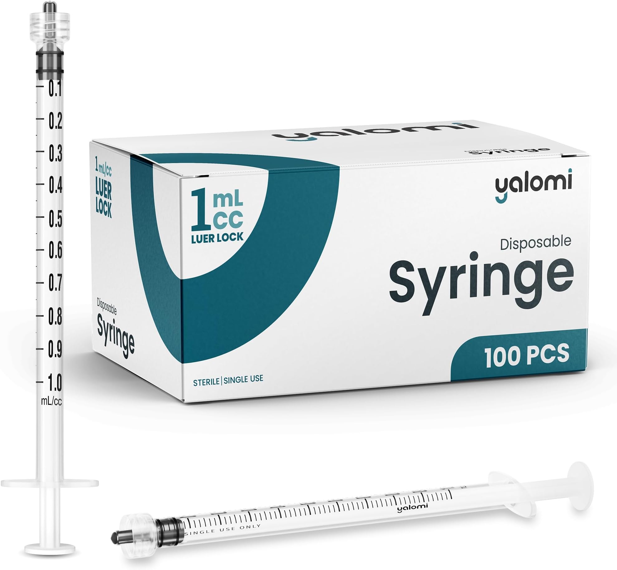 Amazon.com: 1mL Luer Lock Syringe (No Needle) | Sterile & Individually ...