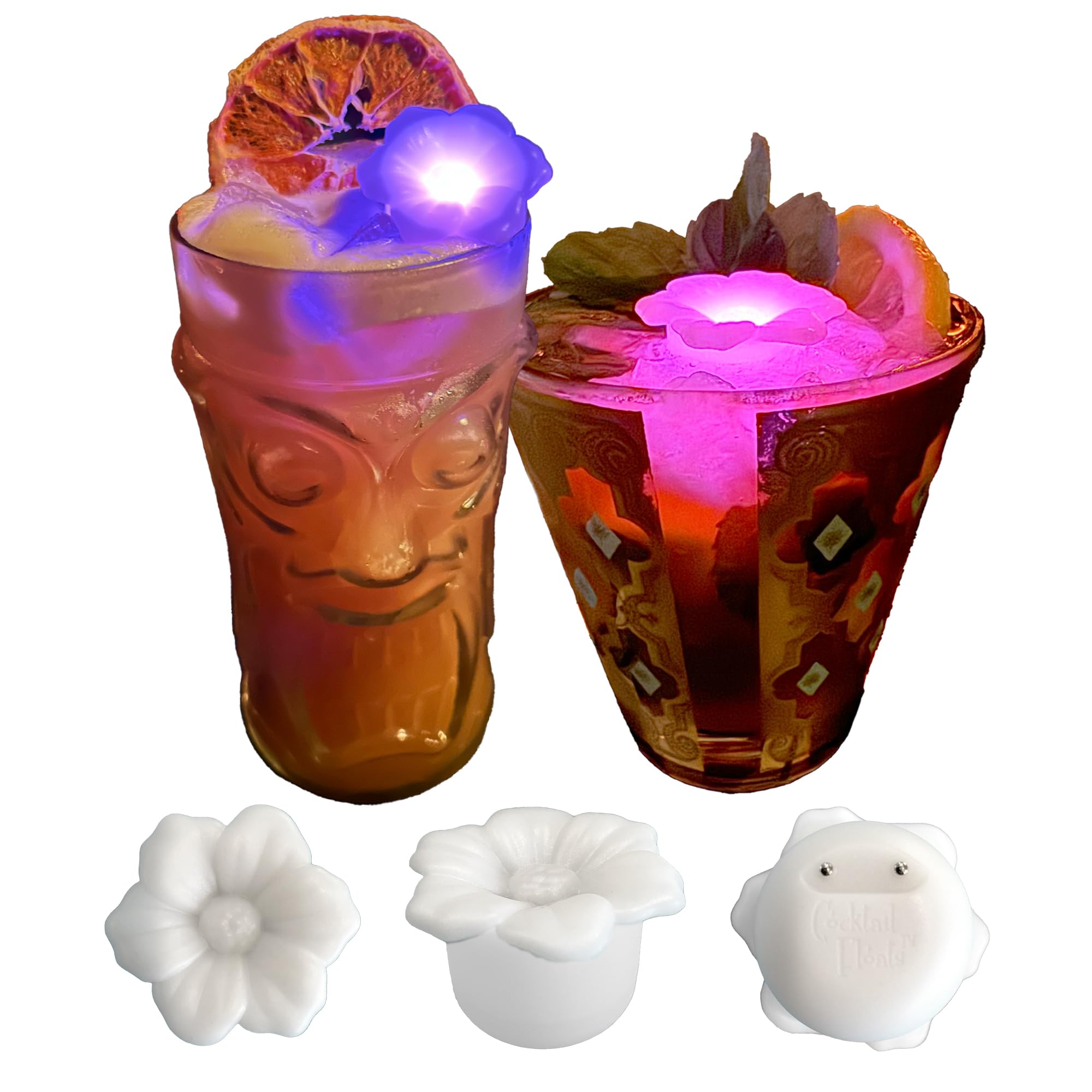 Amazon.com: Cocktail Floats Light-Up Drink and Dessert Decoration. 4 ...