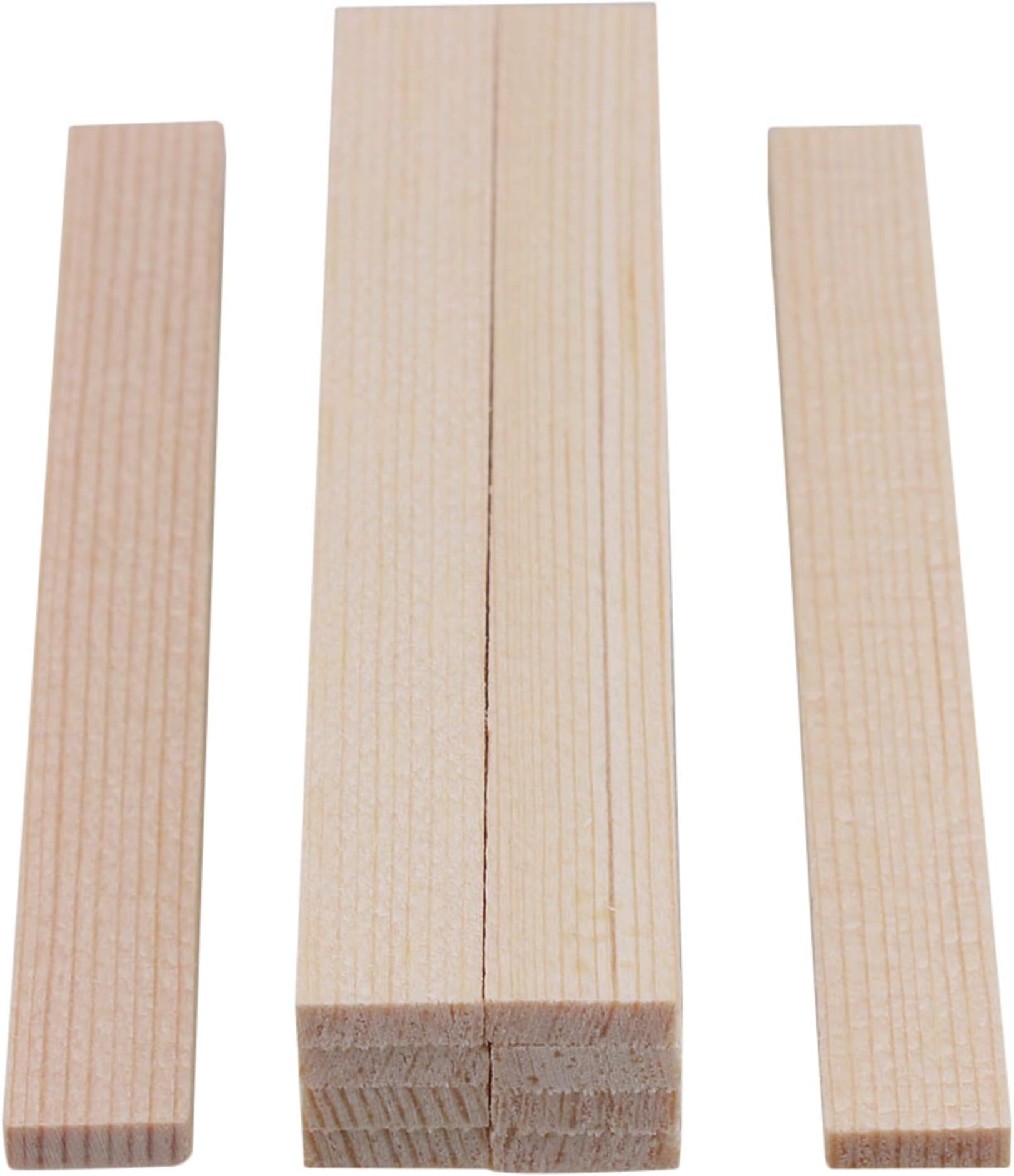 10PCS 100mm Length Natural Wooden Sticks Unfinished Square Wood Strips ...