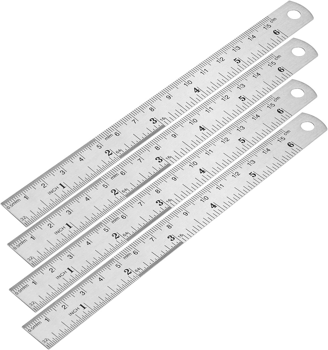 OMEGA 12-inch Stainless Steel Ruler and 6-inch Pocket Scale -Combo Pack ...
