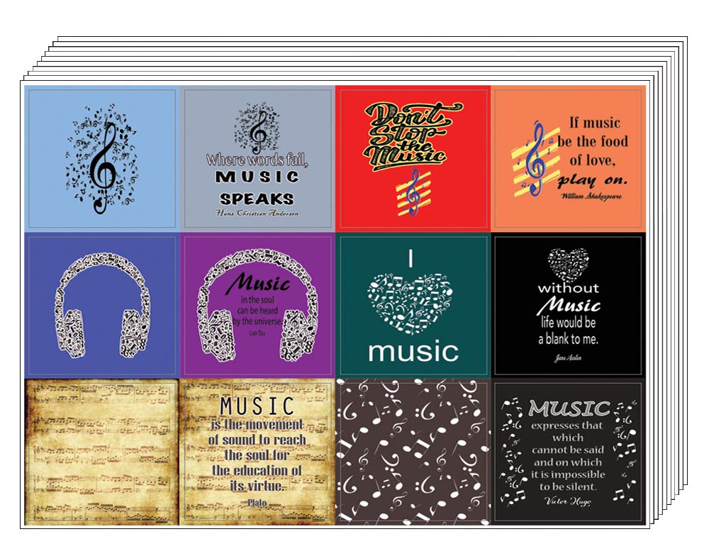 Amazon.com: Creanoso Music Theme Inspirational Quotes Stickers (10 ...