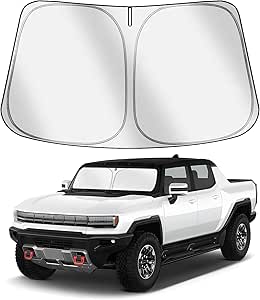 VAWIT Car Windshield Sun Shade Compatible with GMC Hummer EV 2022-2026 ...