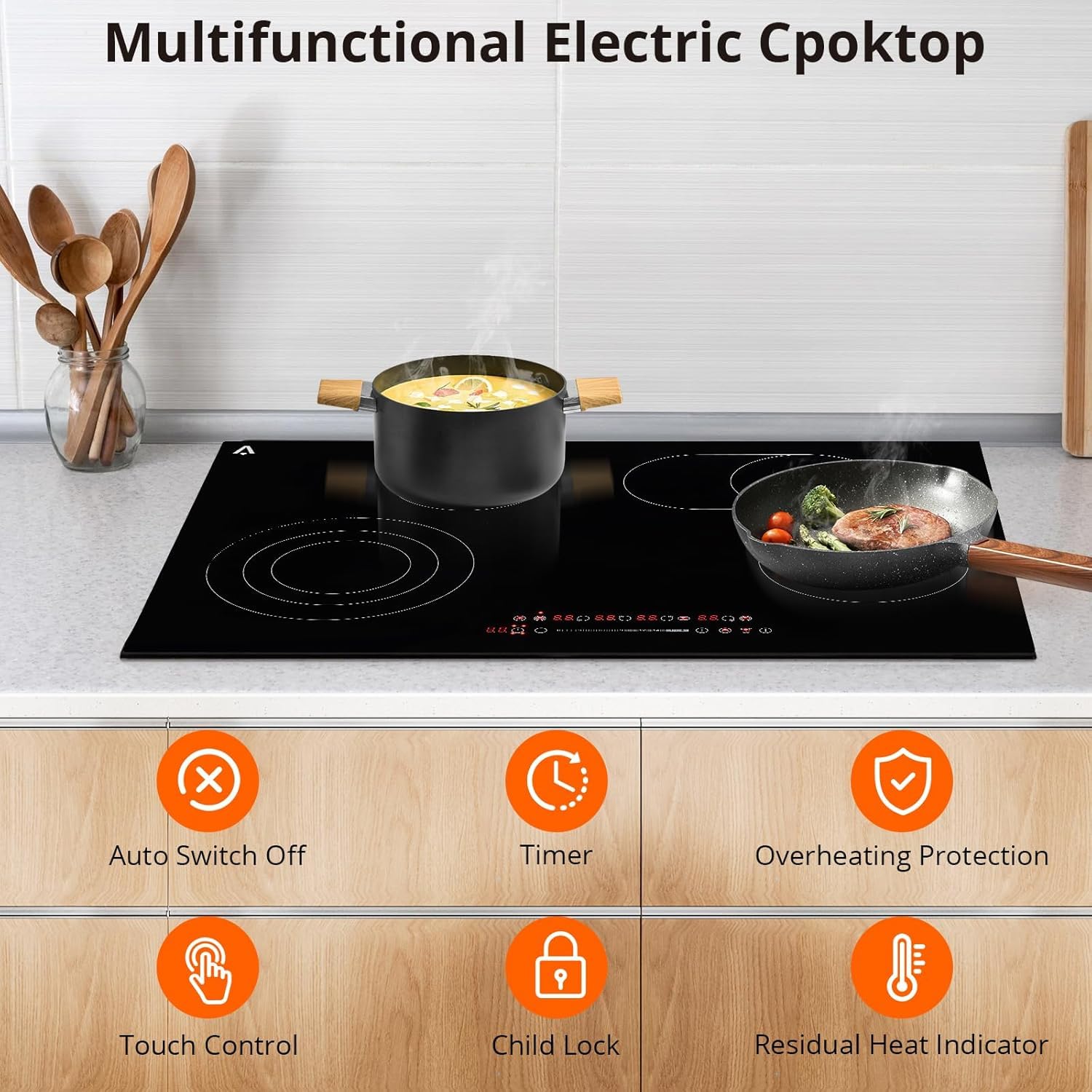 Snapklik.com : Burner Electric Cooktop - 35.4 In 8800W/240V, Ceramic ...