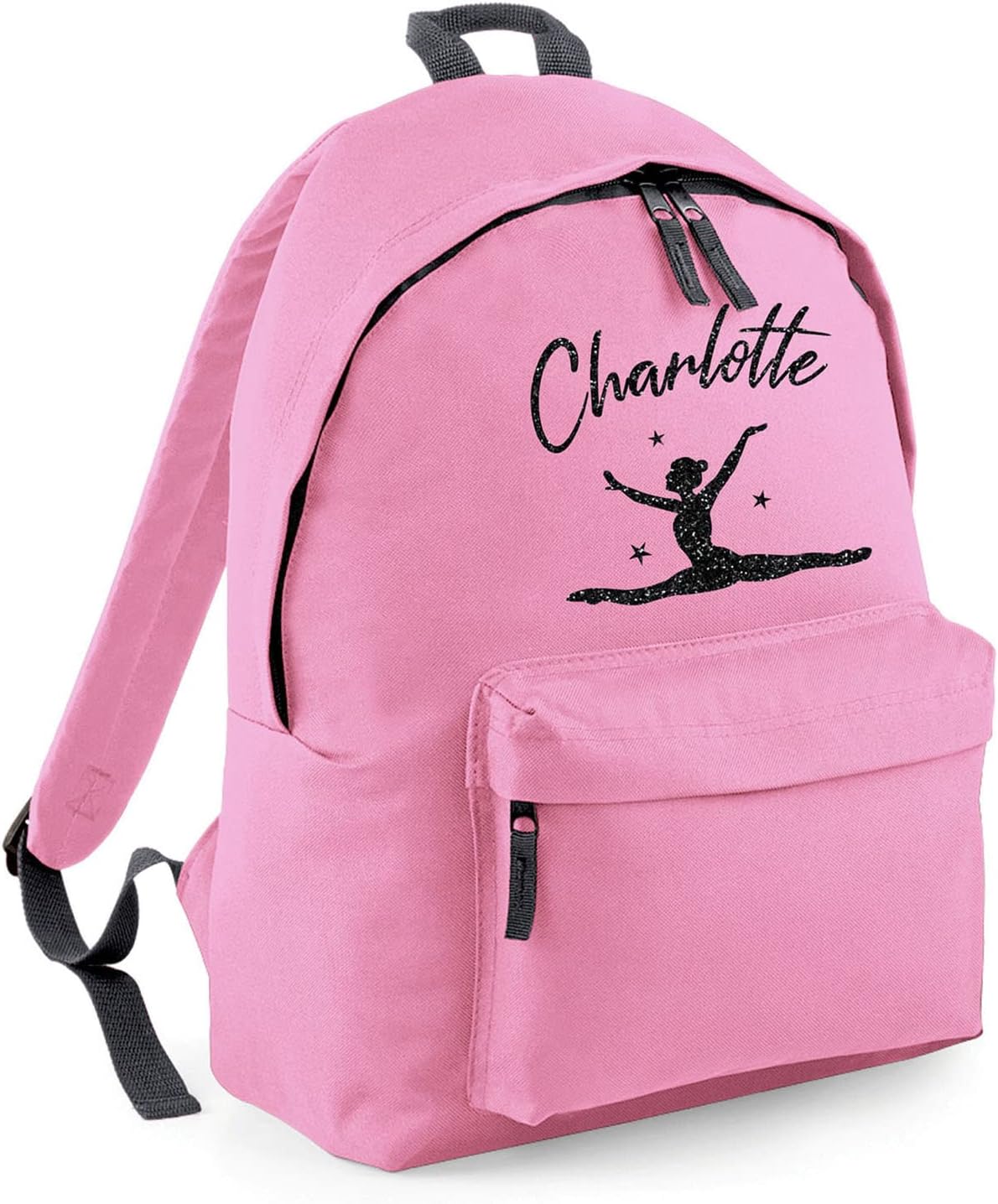 Personalised Gymnast Glitter Backpack Dance Rucksack School Gymnastics ...