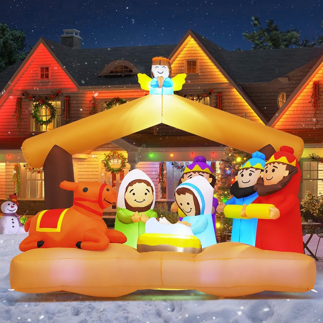 Amazon.com: Comin 6.5ft Christmas Inflatables Outdoor Decorations Blow ...