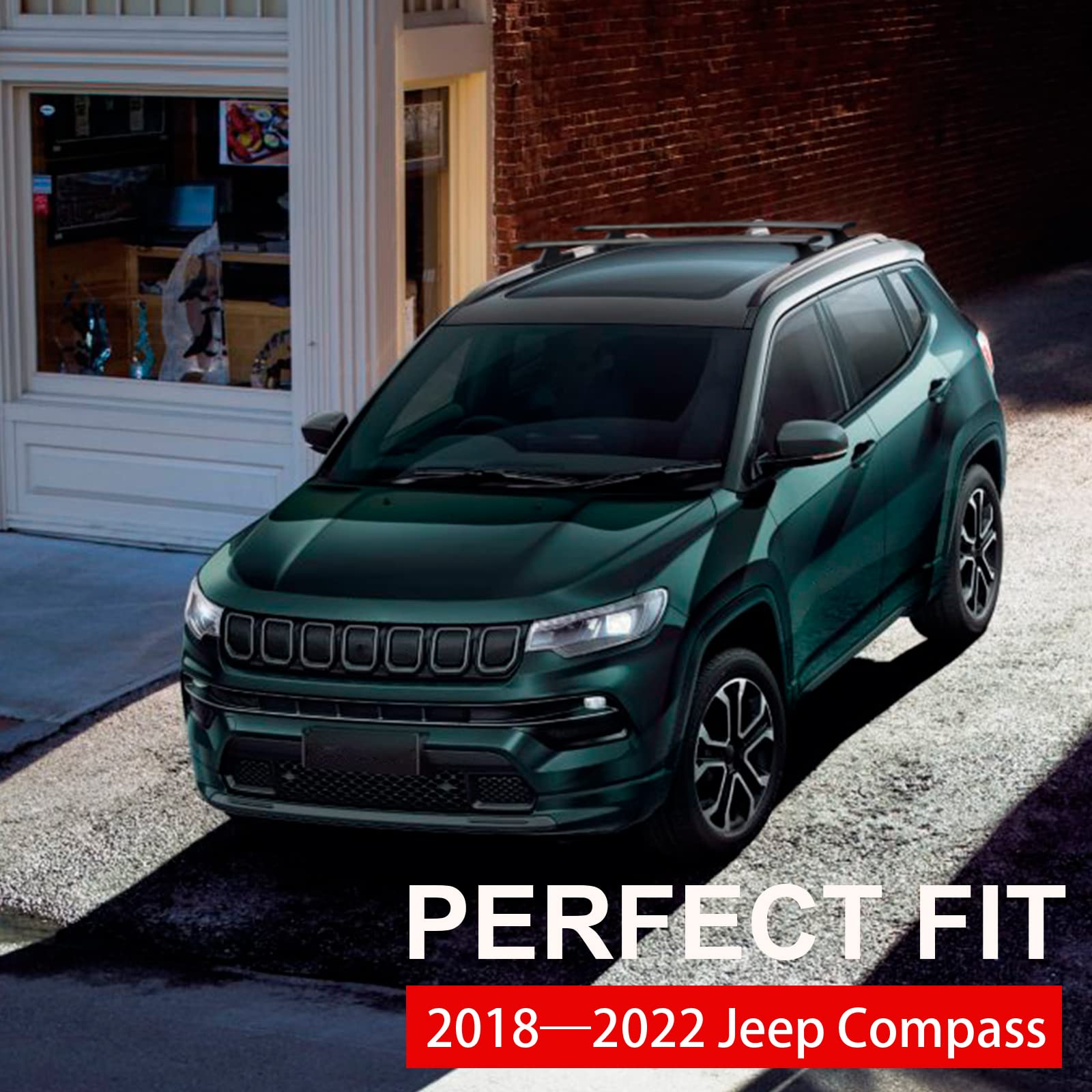 Compass Cross Bars, Heavy Duty 220lbs Roof Racks Cross Bars Compatible ...